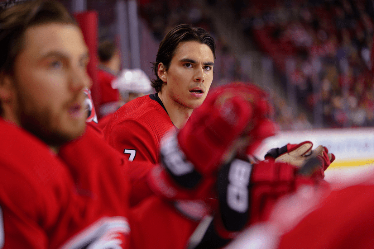 Logan Stankoven leads Stanley Cup Playoffs with 6 goals, Hurricanes ...